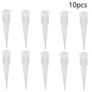 Hegebeck Industrial Blunt Tip Plastic Tapered Tip Dispensing Fill Needle for DIY Crafts Electronic Components Lab Science 27Ga Transparent 10PCS