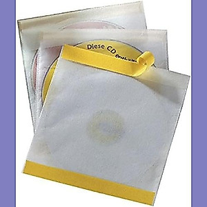 Durable CD Fix Self-Adhesive Pocket - Transparent (Pack of 10)