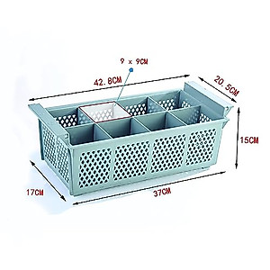 benbigbee 8 Compartment Flatware Baske, Plastic Cutlery Utensil Holder Storage Organizer Caddy for Kitchen Countertop Organization - Holds Fork, Knife, Spoon (Grey)
