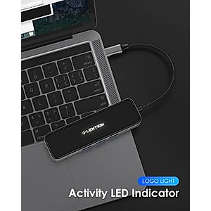 LENTION USB C Hub with 100W Power Delivery, 4K HDMI, USB 3.0 & Type C Data Compatible with 2021-2016 MacBook Pro 13/15/16, New Mac Air/Surface, Chromebook, More, Stable Driver Adapter (CB-CE35, Black)