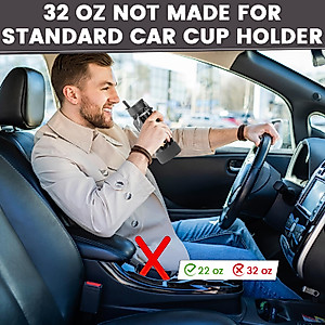 Lexlion Tea Infuser Bottle - Fruit Infuser Water Bottle 32 Oz, Triple Walled Insulated Stainless Steel Bottle, Thermal Leaf Infuser, Silicone Sleeve, 3 Lids Leakproof, Metal Mug Gallon