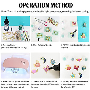 Crystal Clear Hard UV Resin Upgraded Formula Ultraviolet Fast Curing Resin for Jewelry Making Craft Decoration, Hard Transparent Glue Solar Cure Sunlight Activated Resin (100g)