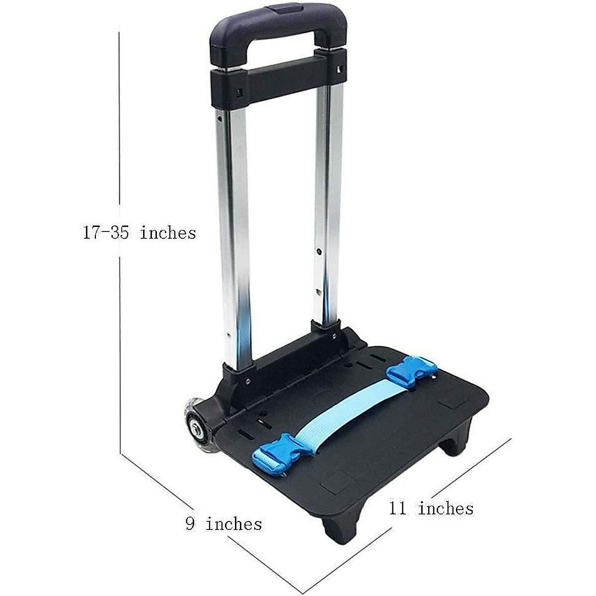 Backpack Hand Truck KAMOD Wheeled Cart Trolley Hand Aluminium Alloy Folding Trolley Cart for Schoolbag