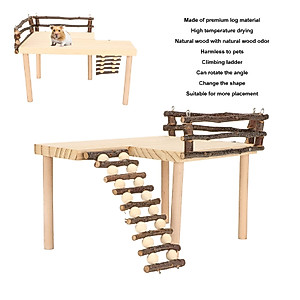 Zerodis Hamster Climb, Multipurpose Hamster Playing Hamster Bridge Rodents Chew Toy for Hamsters Chinchillas Guinea Pig Ferret Reptile