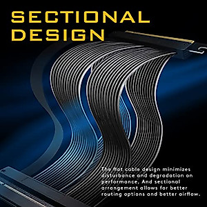 EZDIY-FAB PCIE 4.0 16x Extreme High Speed Riser Cable,PCI Express Gen4 GPU Riser Cable-30CM Straight Connector