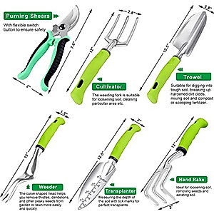 84 PCS Garden Tools Set,10pcs Succulent Tools Set Included 6pcs Heavy Duty Aluminum Gardening Hand Tools with Garden Tool Bag,Knee Pads Gloves Sprayer etc. Gardening Gifts for Men Women Garden Gifts