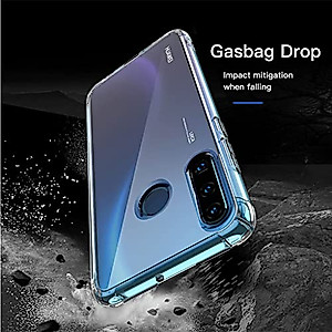 FZZSZS Case for Motorola ThinkPhone + Tempered Glass Screen Protector Protective Film,Slim Transparent Soft Gel TPU Silicone Protection Phone Case Cover for Motorola ThinkPhone (6.6")