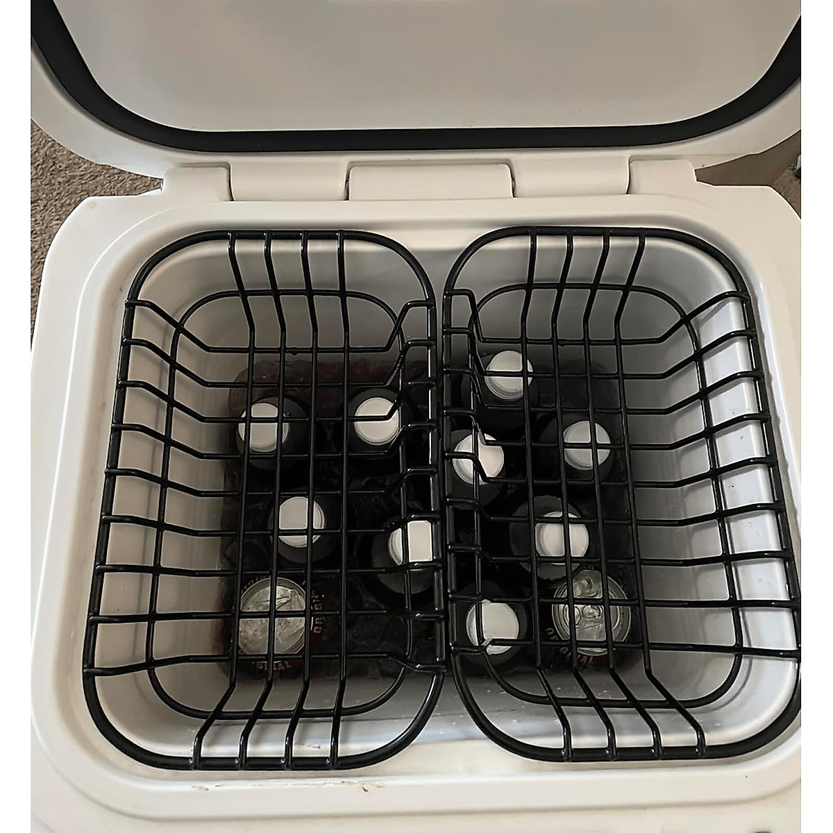 2-Pack Cooler Basket Compatible with Yeti Roadie 24, Dry Goods Wire Cooler Rack Storage Will Keep Smaller Items Dry and Stay Goods High for Roadie 24 Ice Chest Good to Hold Fruit, Utensils, etc