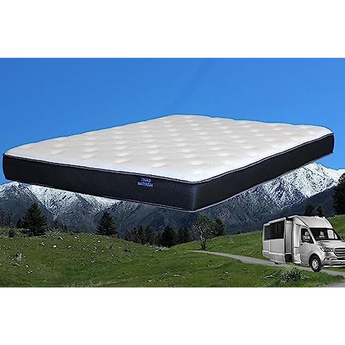 Triad Lite 6 inch RV Mattress Cool Gel Foam, Glacier Cooling Stretch Cover, Firm Support, Made in The USA (30x80)