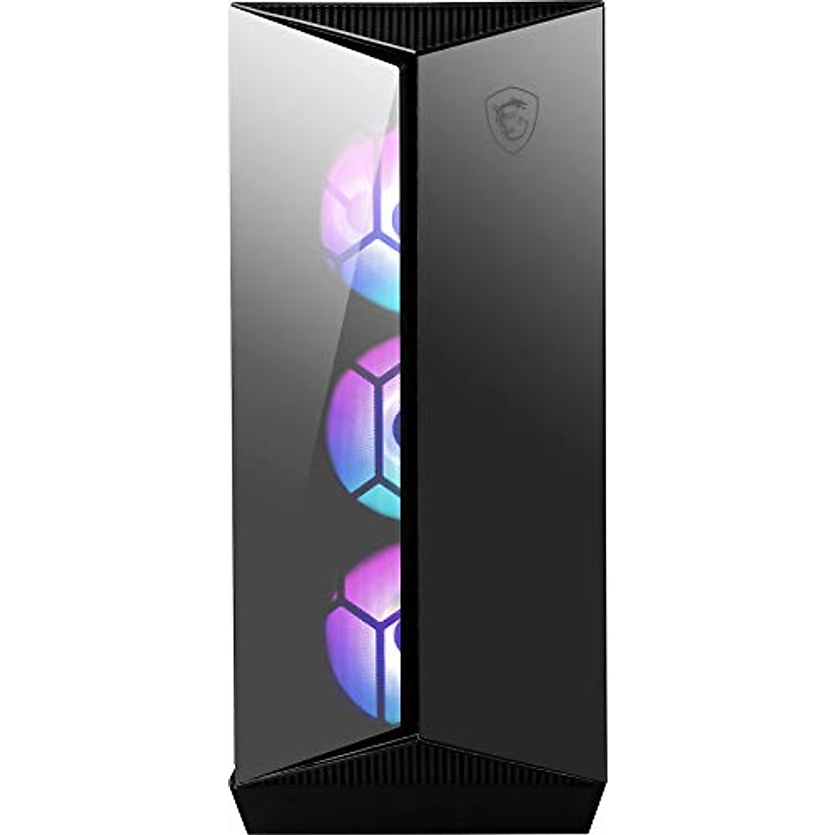 MSI MPG GUNGNIR 110R - Premium Mid-Tower Gaming PC Case - Tempered Glass Side Panel - 4 x ARGB 120mm Fans - Liquid Cooling Support up to 360mm Radiator - Two-Tone Design