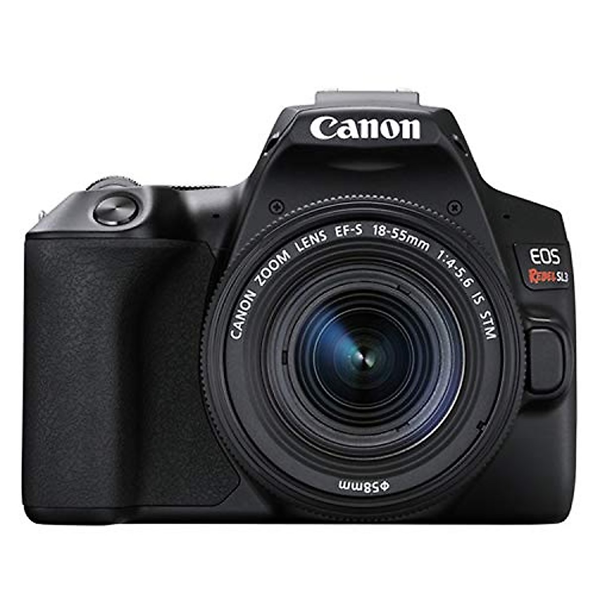 Canon EOS Rebel SL3 DSLR Camera w/EF-S 18-55mm F/4-5.6 STM Zoom Lens + 64GB Memory, Case, Tripod, Flash, Remote, and More (32pc Bundle)