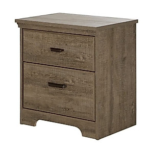 Home Square 3 Piece Modern Bedroom Furniture Set - 8 Drawer Bedroom Dresser/Small Nightstand with Drawers - Set of 2 / Distressed Grey Oak