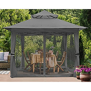 ABCCANOPY Pop Up Gazebo 13x13 - Outdoor Canopy Tent with Mosquito Netting for Patio Garden Backyard(Gray)