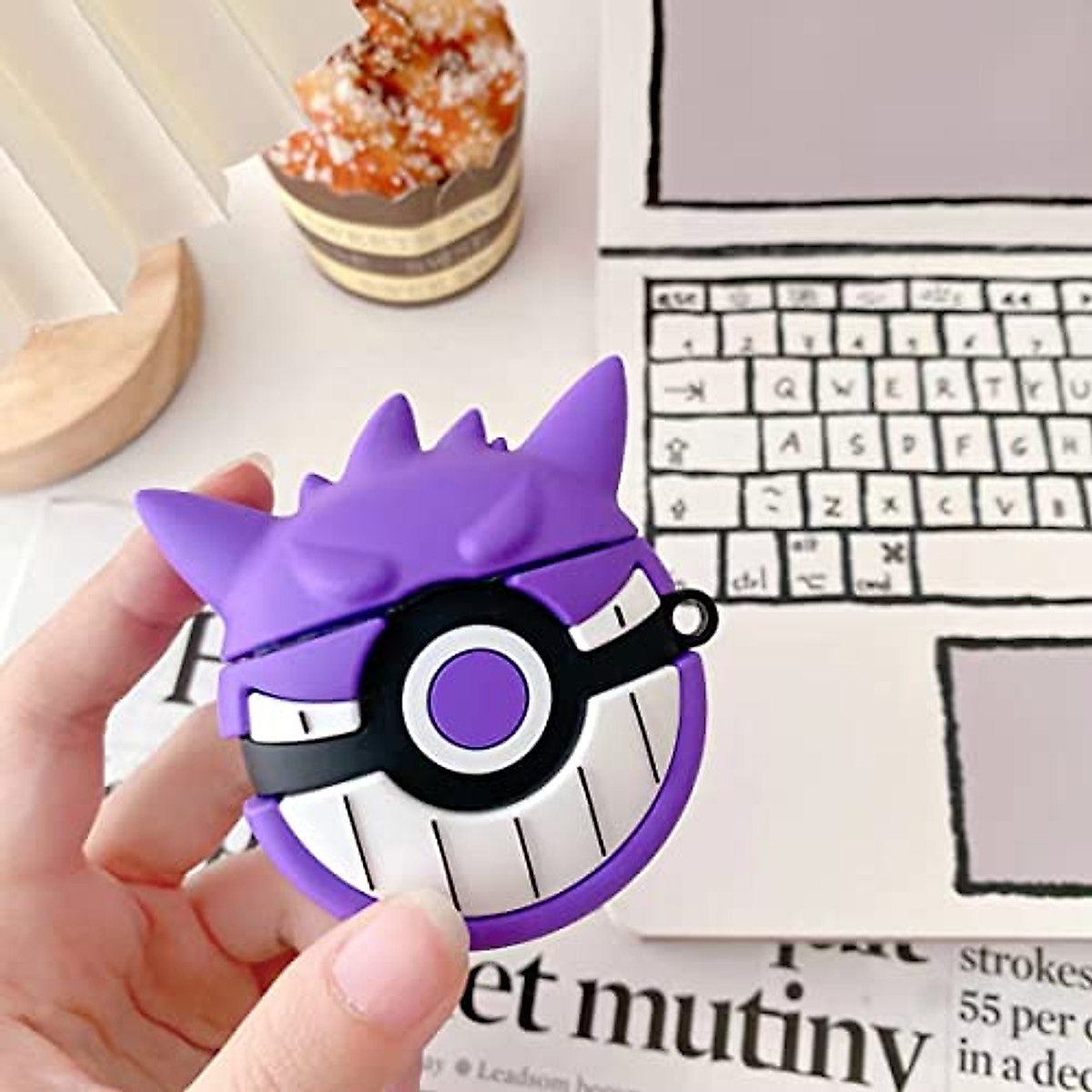 Airpod 3 Case, 2021 with Keychain Cute Cartoon Candy Design Shockproof Skin Protection Accessories Airpod 3rd Silicone Cover. (Demon Elf)