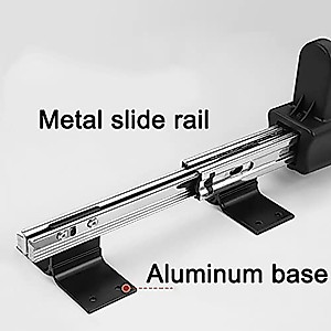 Extendable Clothes Rail Black, Pull Out Pant Hangers Closet Rod Adjustable 26-61cm Wardrobe Rail Clothes Rack,Load- Bearing 25kg (Size : 26cm/10.2in)