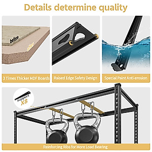 REIBII 48.2''W Storage Shelves Heavy Duty Garage Shelving 2500LBS Garage Shelves Adjustable Storage Shelves 4 Tier Metal Shelves for Storage Rack Industrial Metal Shelving Unit, 48.2"W X 24.2"D X 60"H