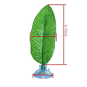 DOBA No Wire Betta Bed Leaf Hammock, Silk Betta Fish Leaf Hammocks Pad Lounger Toys Lightweight and Realistic Fish Hideout Plastic Aquarium Plants Accessories for Fish Tank Decorations (2pcs), Green