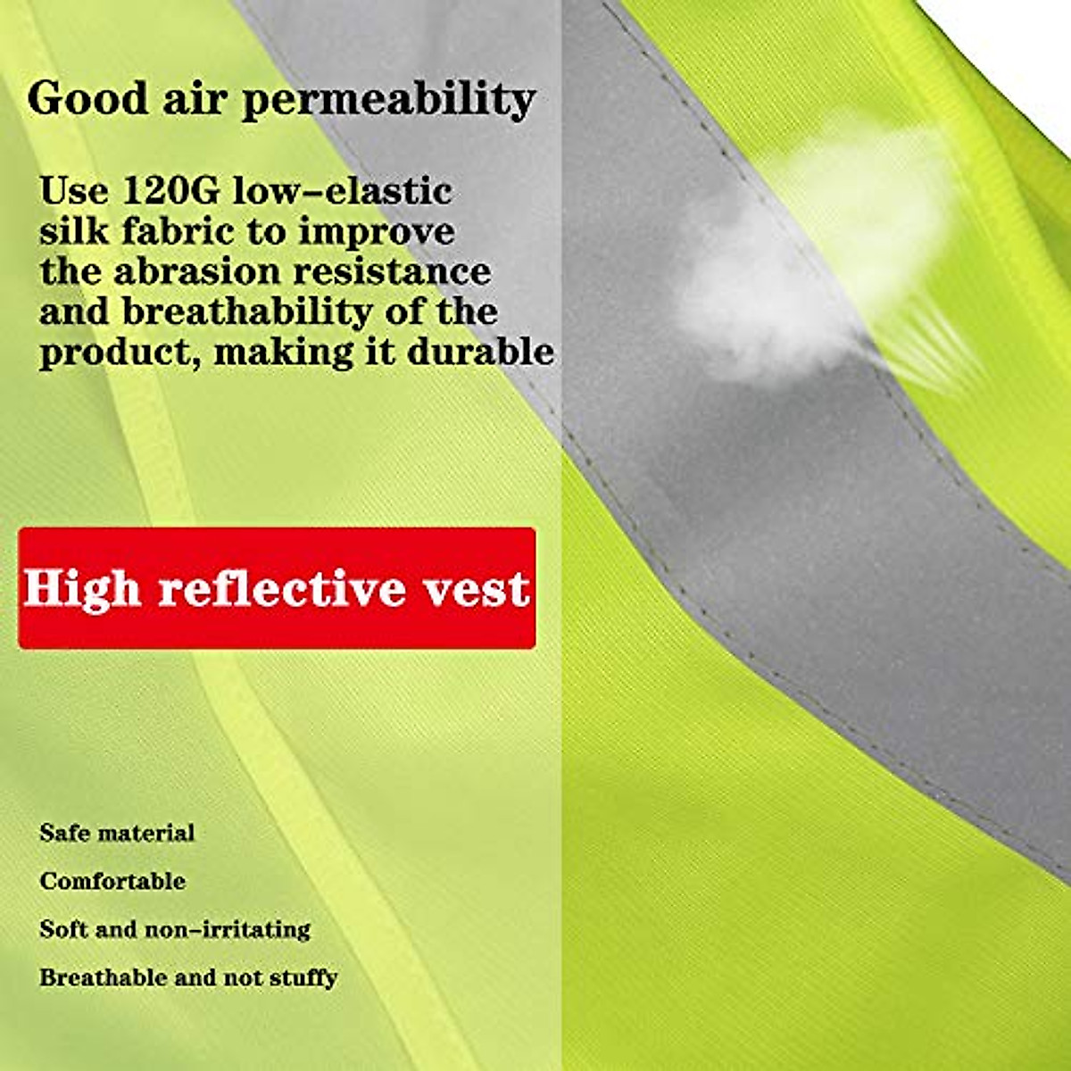 Treedeng 10 Pack XL Yellow High Visibility Safety Vest Reflective Safety Vest for Traffic Industrial Cycling Running