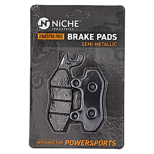 NICHE Brake Pad Set for Kawasaki KLR650 43082-0080 43082-0060 Front Rear Semi-Metallic