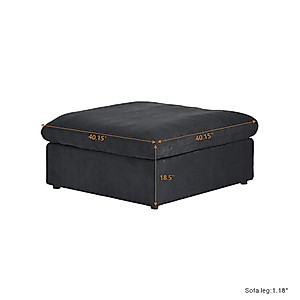 WJShome Ottoman, Modular Sectional Sofa,Minimalist Sofa Couch for Modern Living Room Sofa Sets for Office House,Black