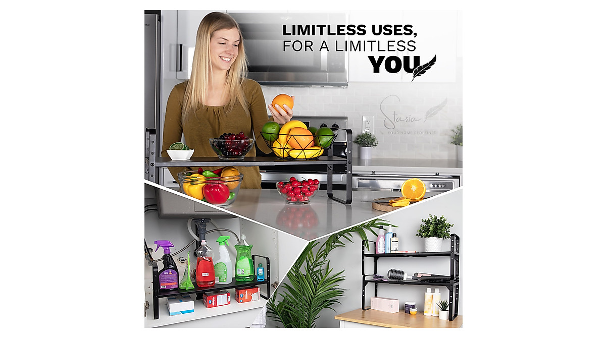 Adjustable Expandable Kitchen Cabinet Shelf Organizers