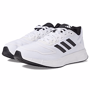 adidas Men's Duramo 10 Running Shoe, White/Black/White, 9
