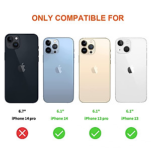 Focuses Screen Protector for iPhone 14, 13,13 Pro 6.1" [3 Pack] Anti Blue Light Tempered Glass Film Compatible with iPhone 13/13Pro