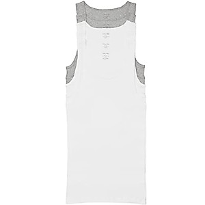 Calvin Klein Men's Cotton Classics 5-pack Tanks, 3 White/2 Grey Heather, Medium
