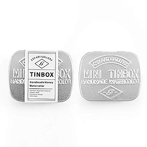 Csy Art Supplies Handmade Watercolors Paint Set - 6 Metallic Gold Colors Half Pans Glitter Solid Water Color- Metal Case Sparkle Pearlescent Watercolour For Artists, Students & Hobbyists