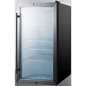 Summit SCR486L Beverage Refrigeration, Glass/Black