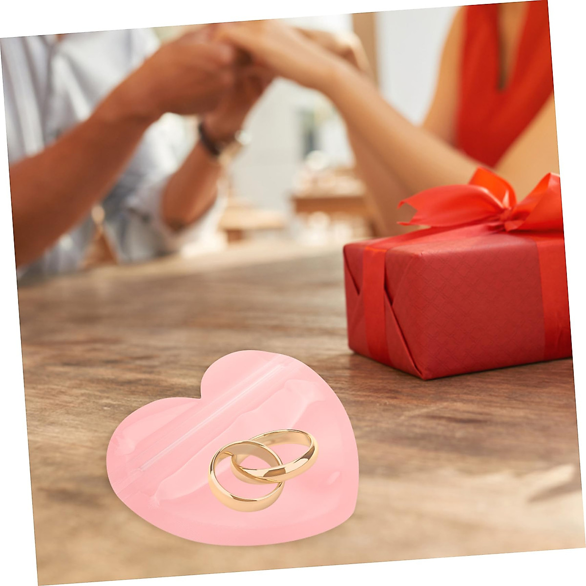 50 Pcs Heart Shaped Heart Shaped Bags Valentine Bag Heart Food Self Sealing Bags Heart Self Sealing Bags for Trinket Small Heart Shape Self Sealing Bags