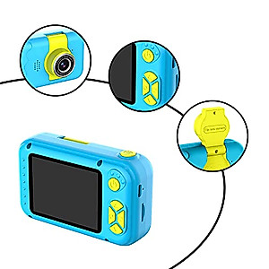 Children's Camera 40 Million High-Definition 180° Rotatable Lens Digital Camera Large Screen Student Camera Christmas Birthday Gift Camera 2.4 Inch