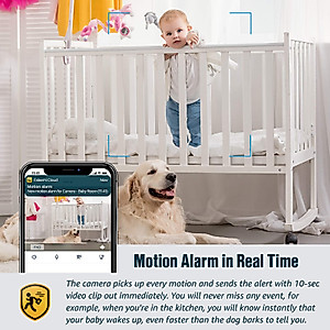 Wireless Security Camera, 1080P Pan/Tilt/Zoom WiFi Indoor Camera, Nanny Cam for Home/Pet/Baby/Elderly, with 24/7 Live Video, Night Vision, 2-Way Audio, Motion Detection, Cloud & SD Card Storage