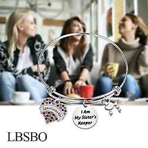 CENWA Sorority Gift I Am My Sister's Keeper Bracelet Sorority Gift For Soror Sister (Sister's Keeper br)