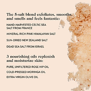 goop 5 Salt Detox Body Scrub | Body Scrub to Smooth, Exfoliate, and Hydrate Skin | Helichrysum, Rosemary, Grapefruit, and Peppermint Scent | 6.7 oz | Paraben and Silicone Free