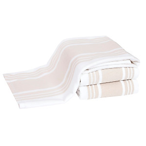 All-Clad Dual-Purpose Kitchen Towels: Highly Absorbent - 100% Cotton, 17"x30" Dish Towels for Cleaning & Drying Dishes & Glassware, 3-Pack, Almond