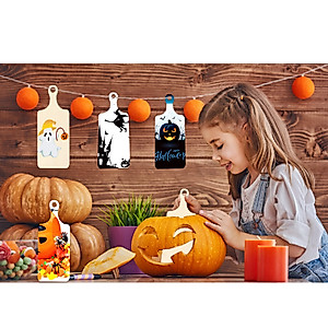 16PCS Mini Cutting Board Unfinished Wood Crafts with Handle Wooden Paddle Mini Charcuterie Boards Mini Cheese Board Wooden Cooking Butcher Block for DIY Kitchen Cooking Vegetables Decor and Crafting