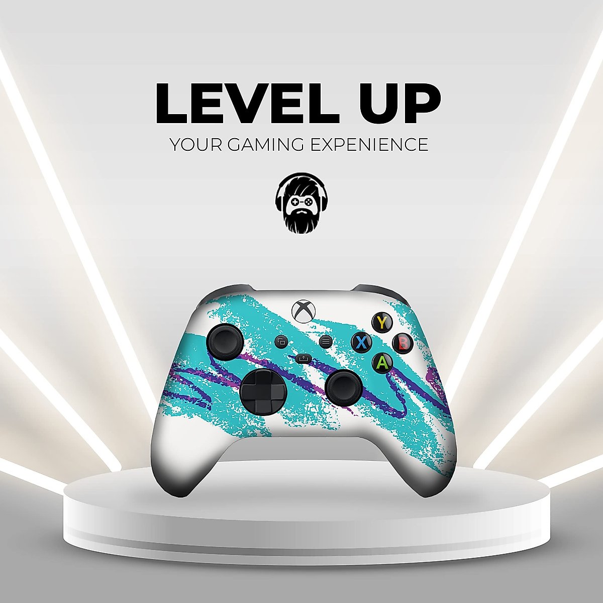 DreamController Kingdoom Hearts City Blue Custom X-box Controller Wireless compatible with X-box One/X-box Series X/S Proudly Customized in USA with Permanent HYDRO-DIP Printing (NOT JUST A SKIN
