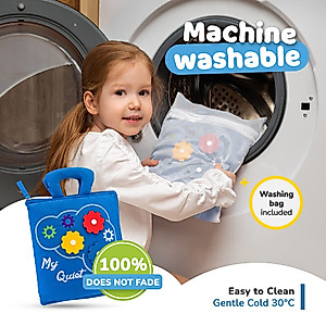 deMoca Toddler Busy Book for 1 Year Old, Quiet Book Montessori Toy for 1 2 3 Year Old with Learning Activities, Toddler Travel Toy with 9 Sensory Pages for Boys & Girls