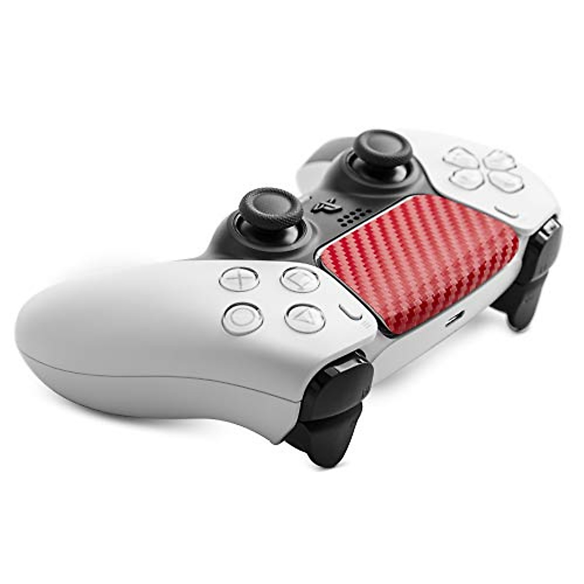 TouchProtect Carbon Red Pro Bundle for PS5 | Dualsense Edge & Standard Dualsense Textured Trackpad Skin Combo Pack.