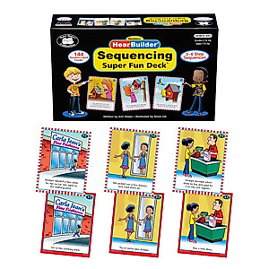Super Duper Publications | HearBuilder Sequencing Flash Card Fun Deck | Educational Learning Resource for Children