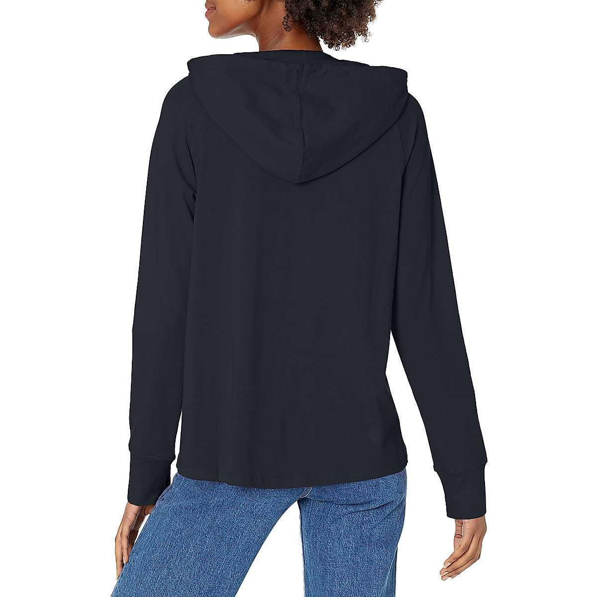 Tommy Hilfiger Performance Long Sleeve Hoodie – Pullover Sweaters for Women with Adjustable Drawstring Hood, Classic Navy, Small