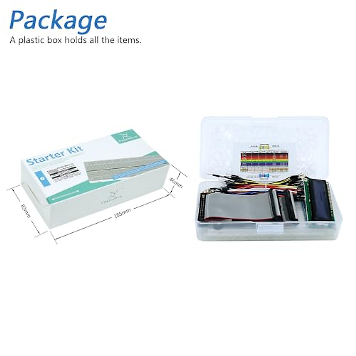 FREENOVE LCD 1602 Starter Kit for Raspberry Pi 5 4 B 3 B+ 400 Zero 2 W, 535-Page Detailed Tutorial, Python C Java Scratch Processing Code, 151 Items, 69 Projects (Raspberry Pi NOT Included)