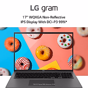 LG Gram (2022) 17Z90Q Ultra Lightweight Laptop, 17" (2560 x 1600) IPS Display, Intel Evo 12th Gen i5 1240P Processor, 16GB LPDDR5, 512GB NVMe SSD, WiFi 6E, Thunderbolt 4, Windows 11, Gray (Renewed)