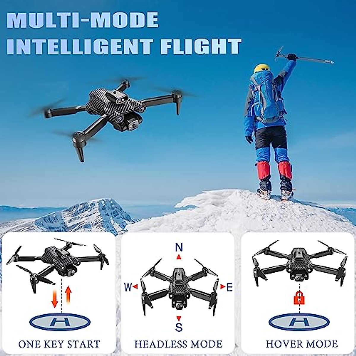 STEALTH BIRD 4K Drone for Adults Ultra Portable Lightweight Foldable High-end HD Drone