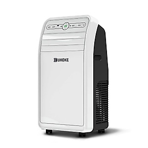 Ukoke USPC01W Smart WiFi Portable Air Conditioner, Works with Alexa & Mobile App Control, 12000BTU, 4 in 1 AC Unit with Cool, Heat, Dehumidifier & Fan, up to 400 Sq. ft, White