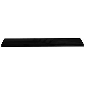 DYRJDJWIDHW Floating Wall Shelves 2 pcs Bookshelf for Bedroom,Shelves,Wood Bookcase,Suitable for Bedroom, Office, Living Room, Study,High Gloss Black 47.2"x9.3"x1.5" MDF