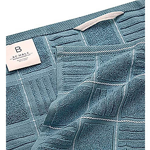 Premium Cotton Kitchen Towels (16" x 26") | Absorbent Dish Towels | 435 GSM Cotton Tea Towels | Kitchen Hand Towels | Dish Towels for Kitchen | Aqua