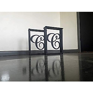 Metal Table Legs, Rectangular Monogram Style - Any Size and Color