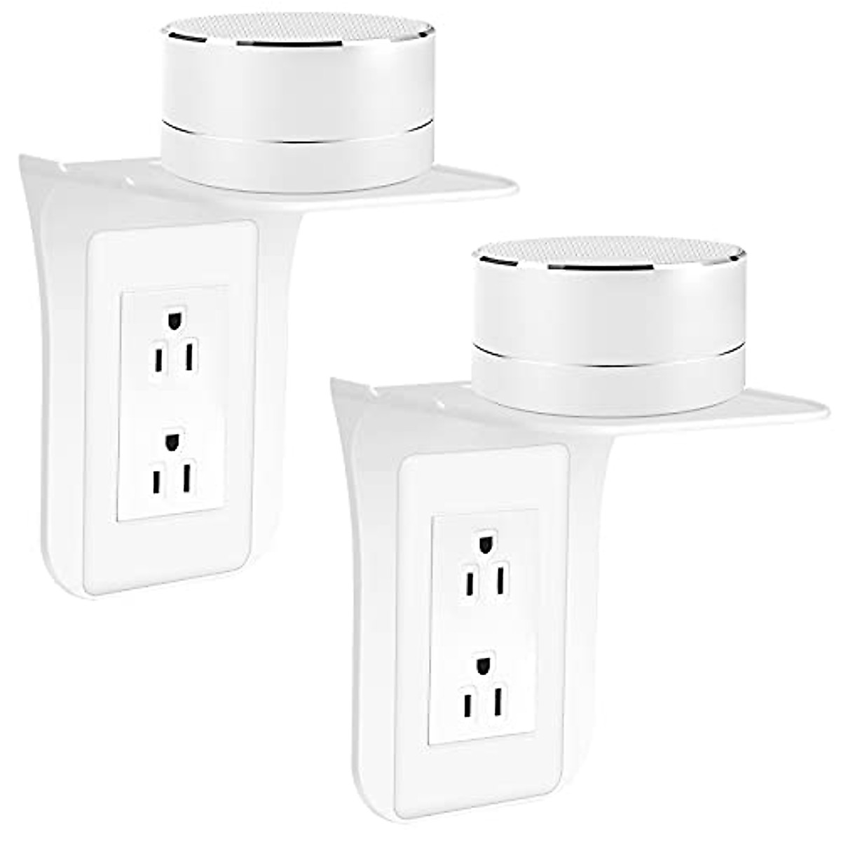 SHEN RONG Outlet Shelf,Outlet Shelves,Easy InstallHolds Up to 10 lbs - Space Saving Solution (2 Pack)